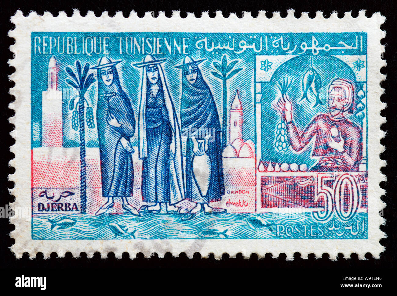 Timbre postal tunisie Banque de photographies et d’images à haute ...