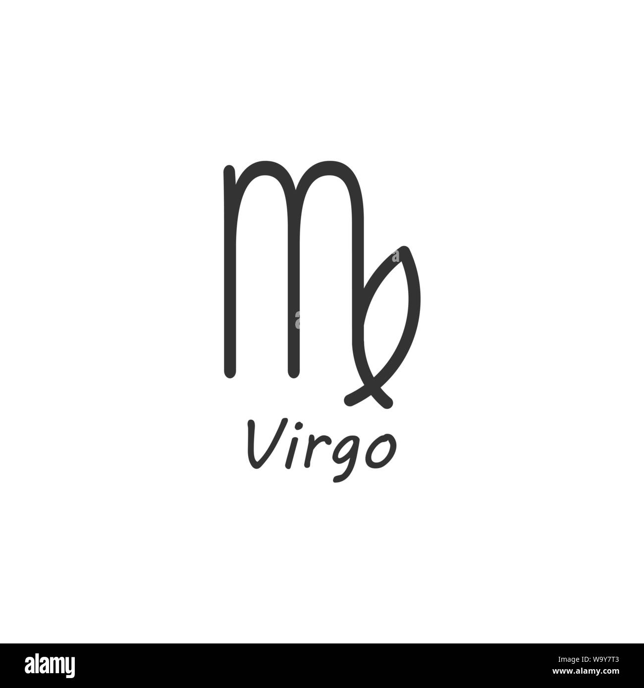 Symbole de la vierge signe du zodiaque illustration horoscope Banque d ...