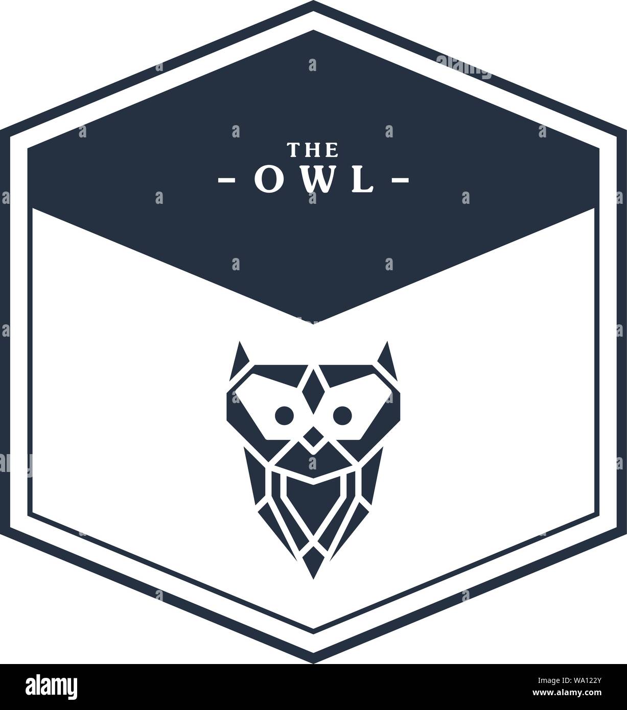Logo hibou oiseau symbole icône signe art vectoriel illustration Image ...