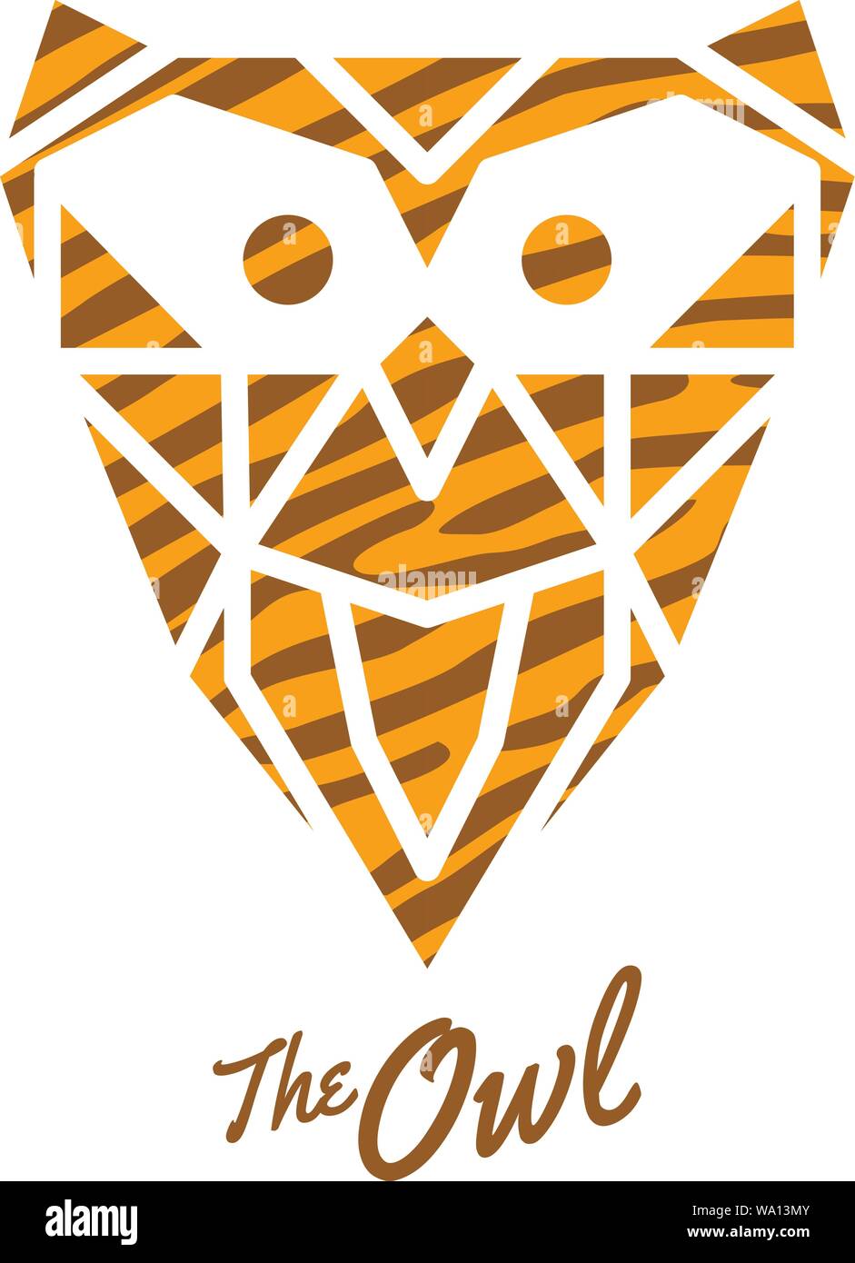 Logo hibou oiseau symbole icône signe art vectoriel illustration Image ...