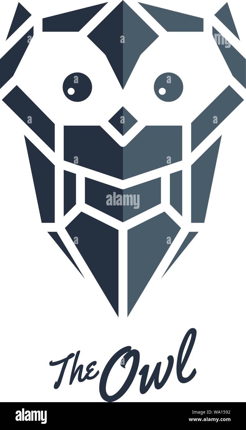 Logo hibou oiseau symbole icône signe art vectoriel illustration Image ...