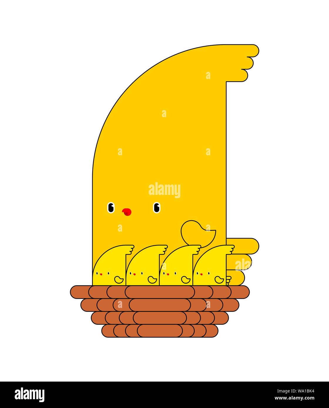 Jeune au nid Banque d'images vectorielles - Alamy