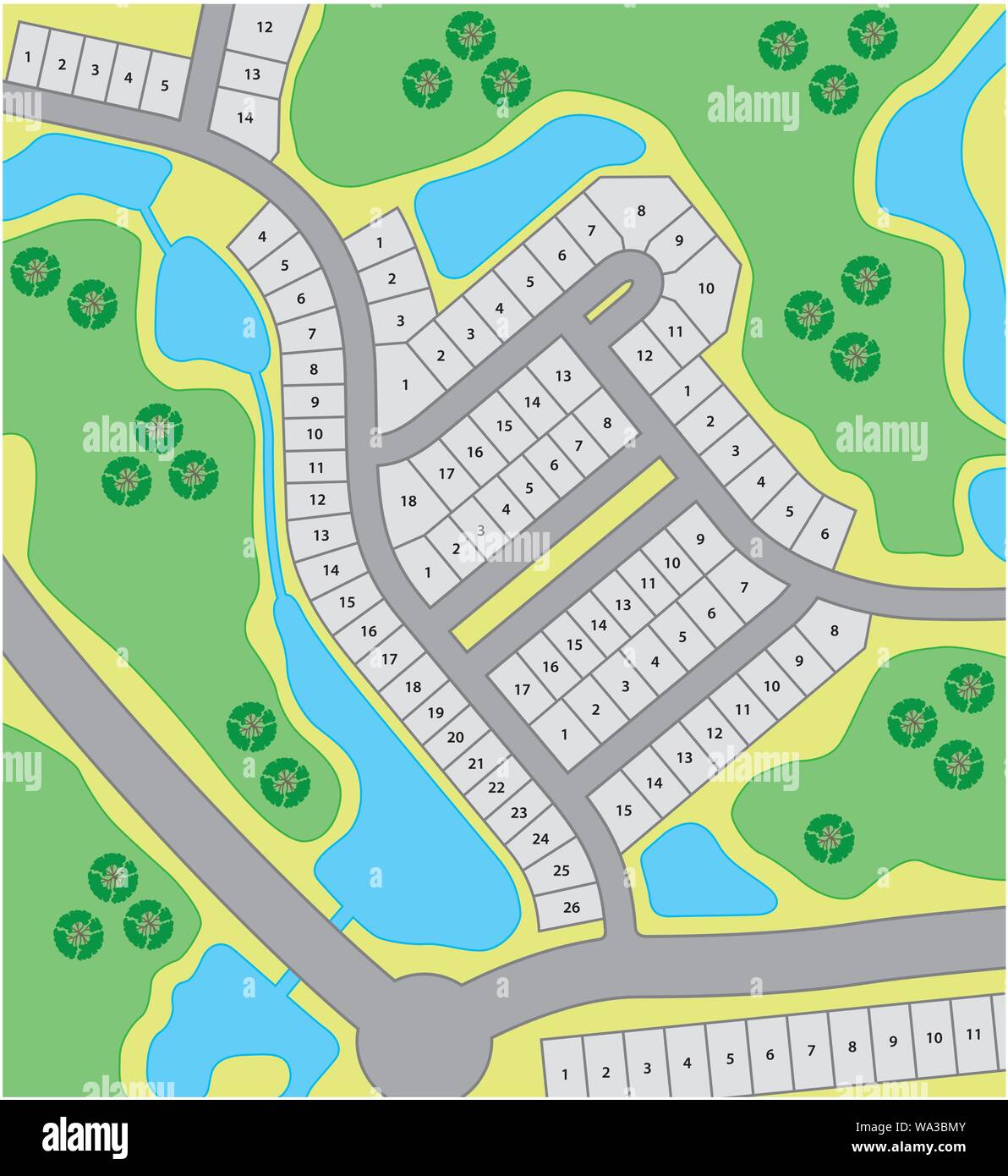 Cadastre et cartographie Banque d'images vectorielles - Alamy