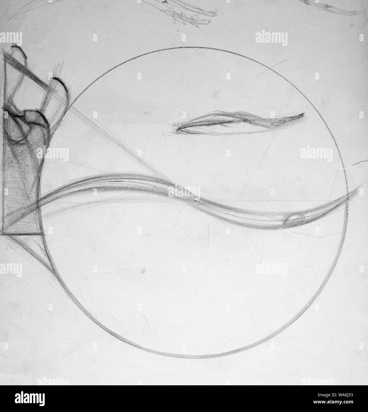 Dessin au crayon, croquis illustration Photo Stock - Alamy