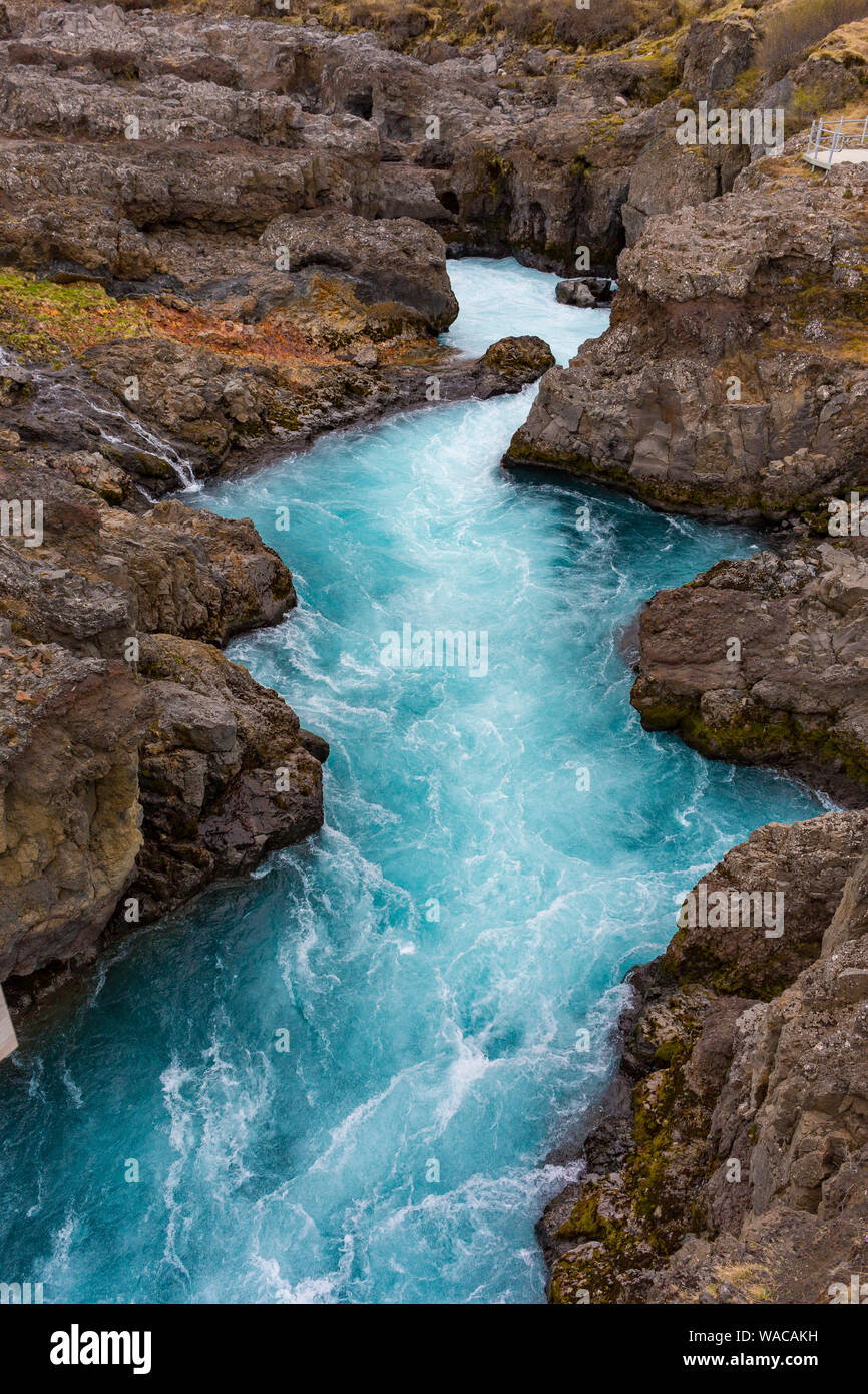 Iceland barnafoss waterfall Banque de photographies et d’images à haute ...