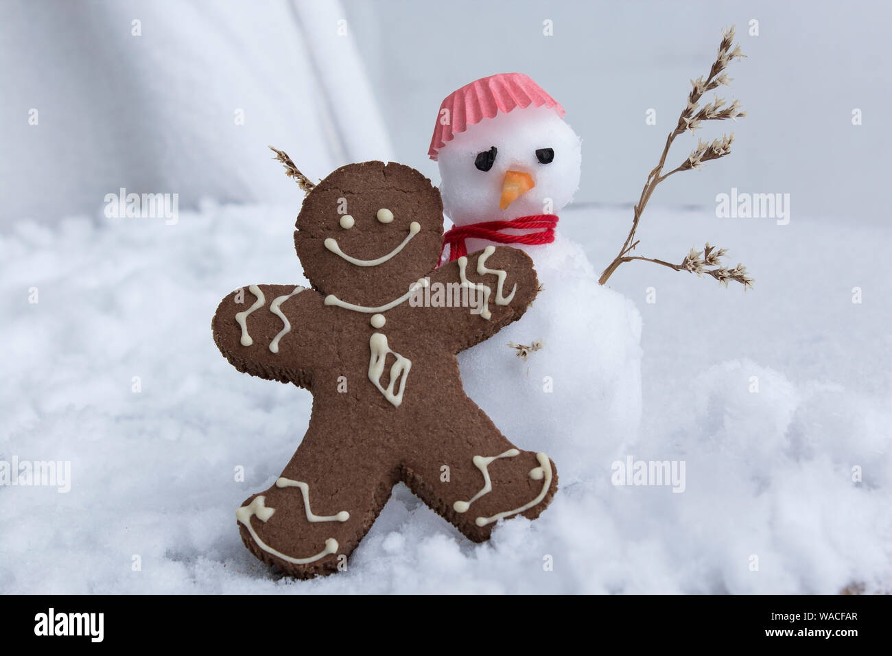 Bonhomme de neige en pain d'épice Banque de photographies et d’images à ...