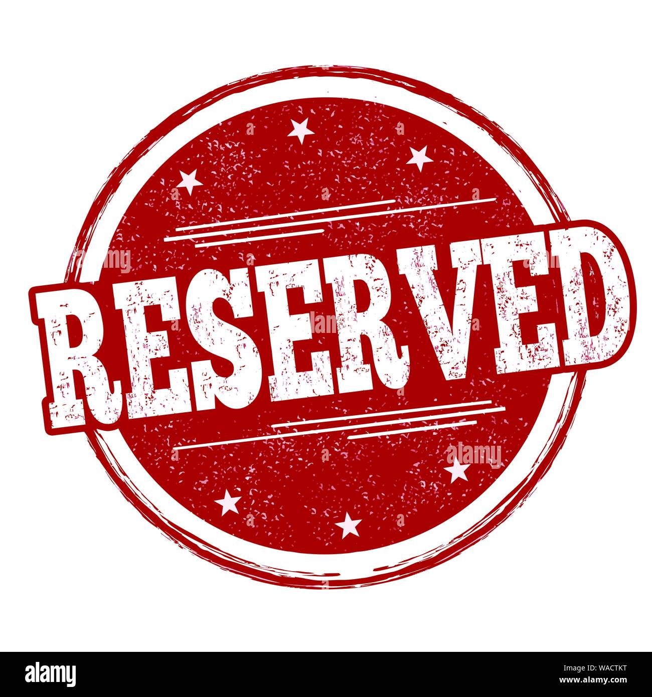 Réservés signe ou marque sur fond blanc, vector illustration Image ...