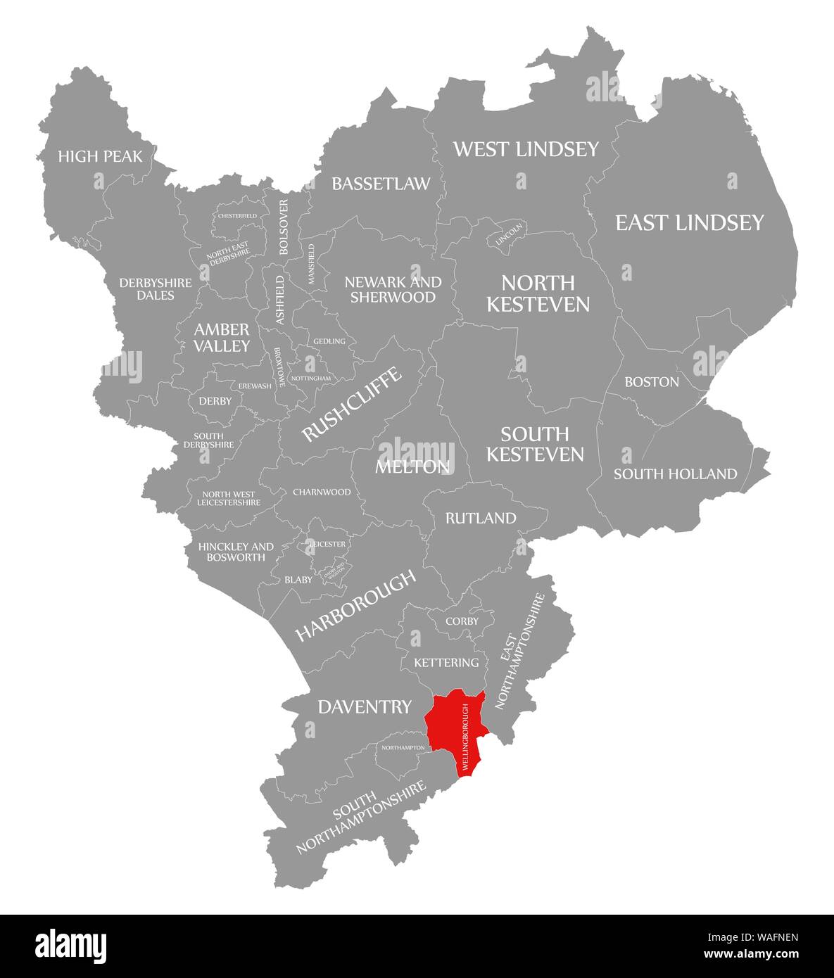Mappa di wellingborough Banque de photographies et d’images à haute ...