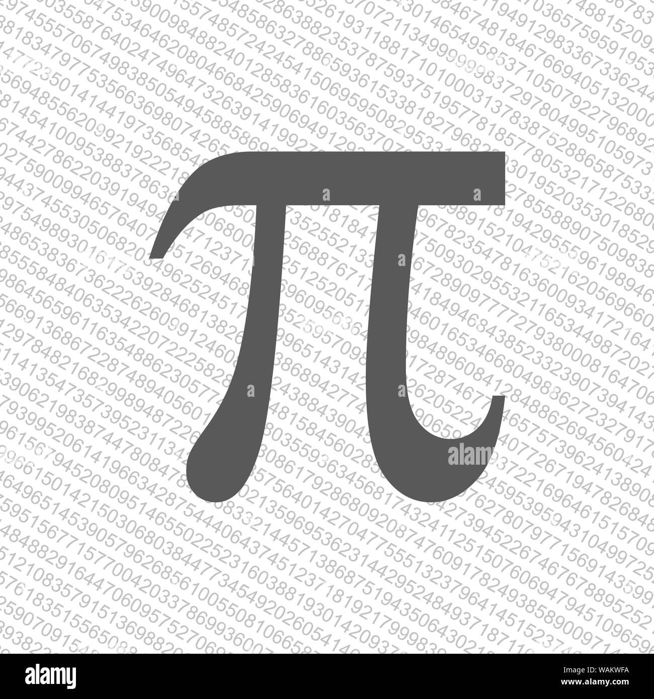 Le symbole Pi constante mathématique nombre irrationnel, lettre grecque ...