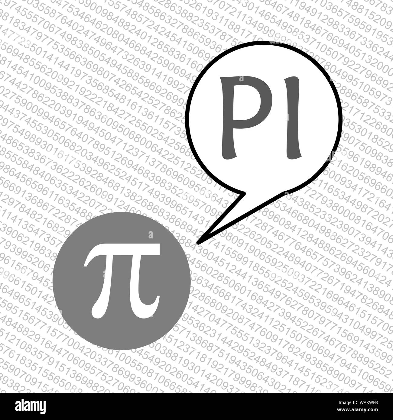 Le symbole Pi constante mathématique nombre irrationnel, lettre grecque ...