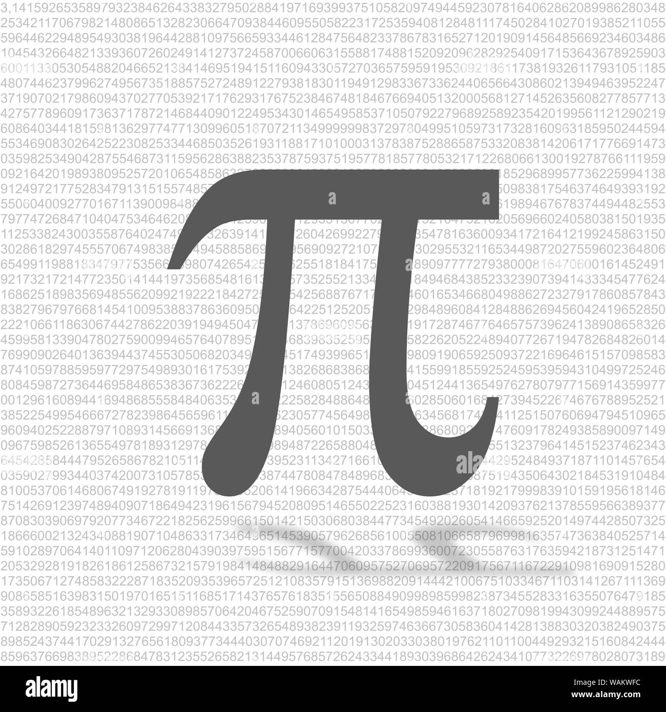 Le symbole Pi constante mathématique nombre irrationnel, lettre grecque ...