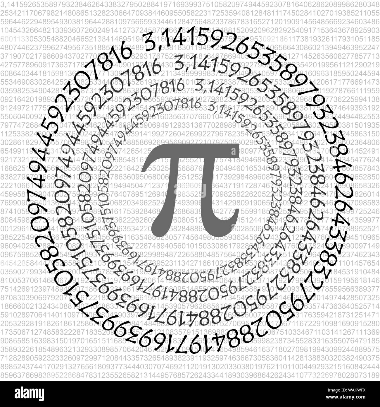 Le symbole Pi constante mathématique nombre irrationnel sur cercle ...