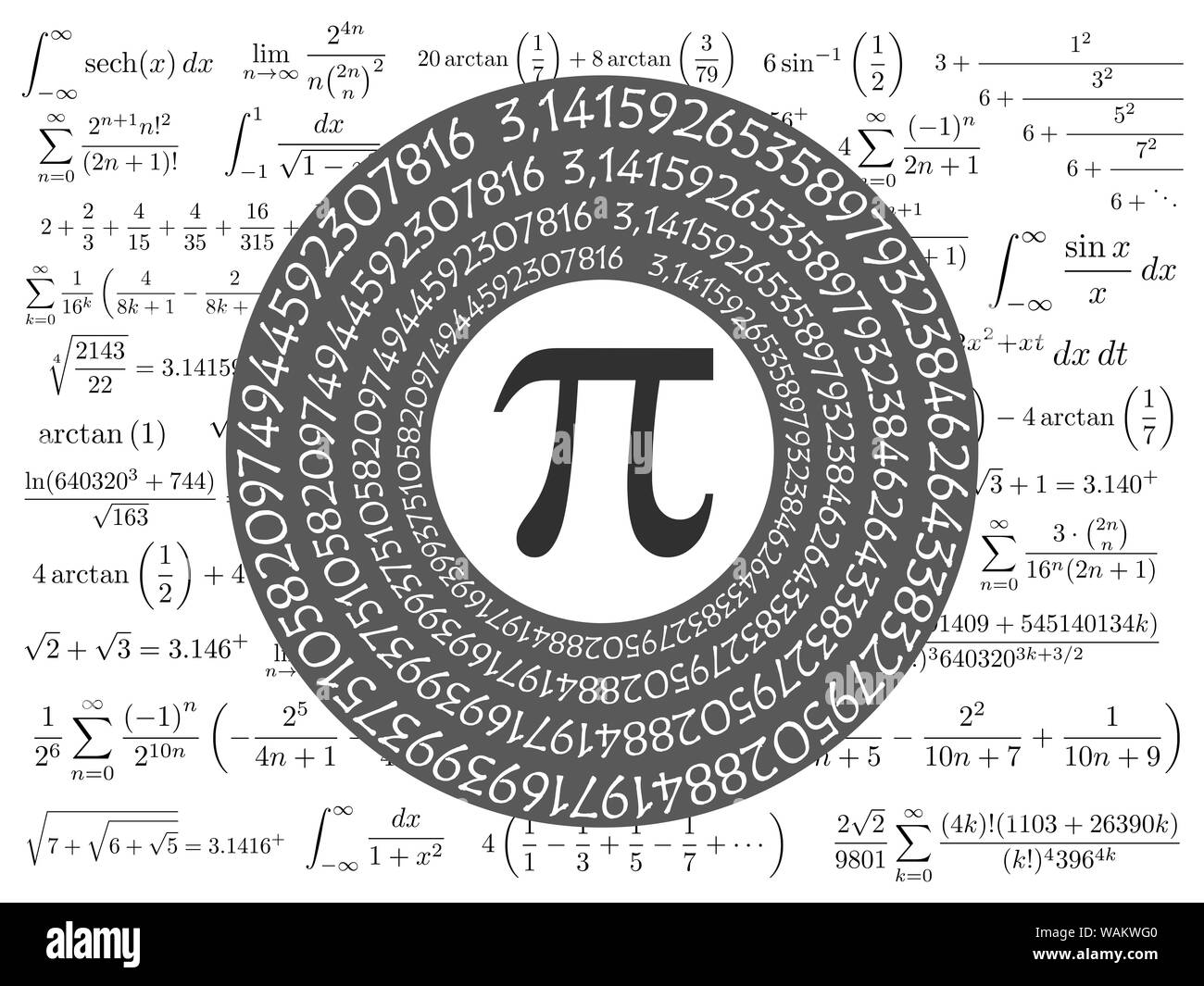 Le symbole Pi constante mathématique nombre irrationnel, lettre grecque ...