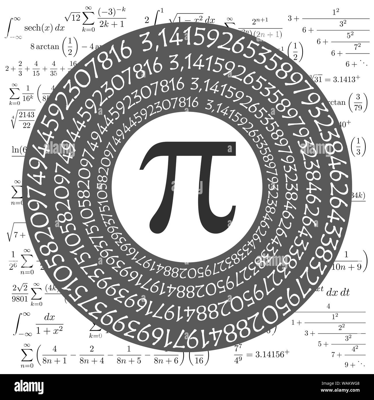 Le symbole Pi constante mathématique nombre irrationnel, lettre grecque ...