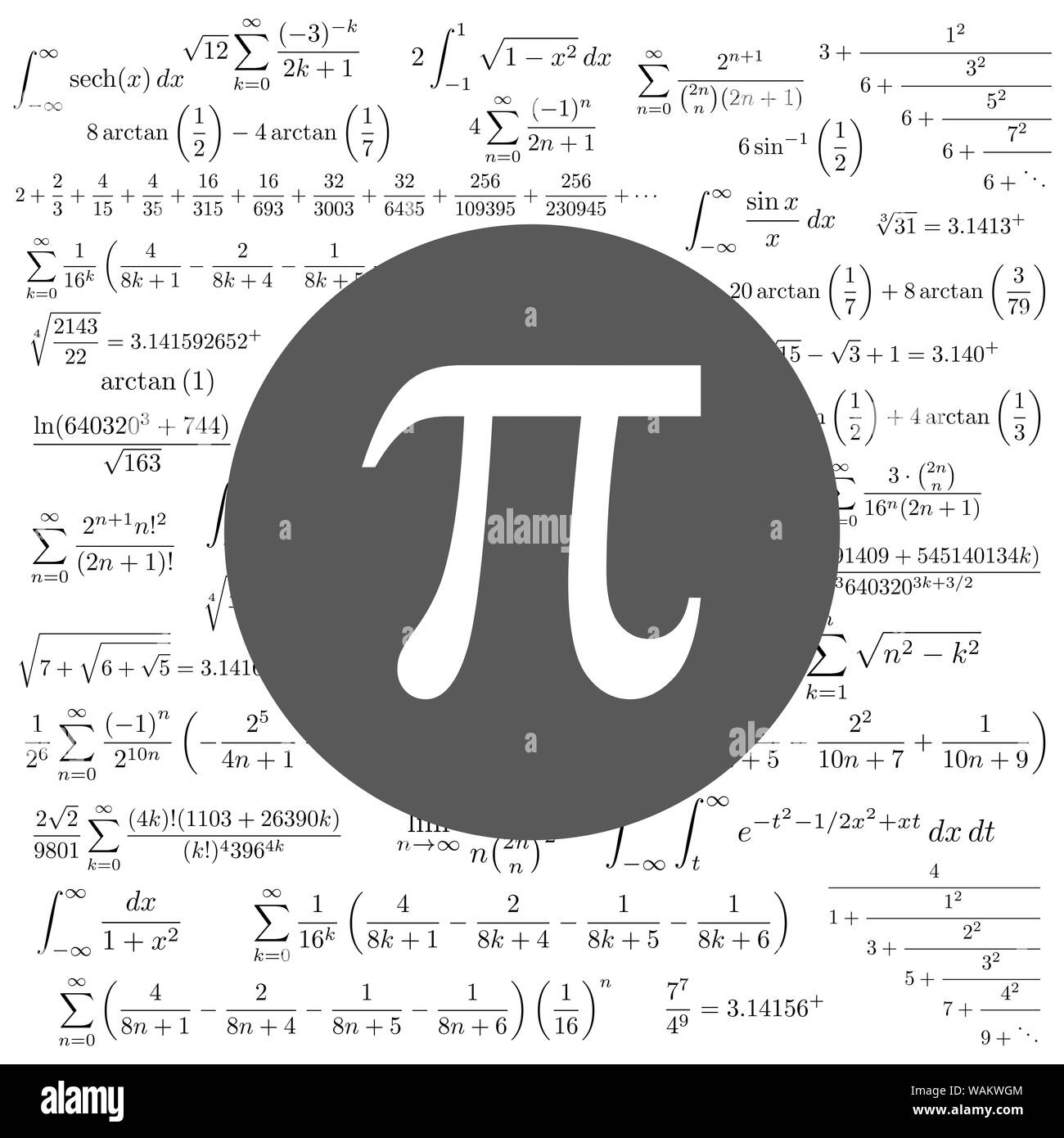 Le symbole Pi constante mathématique nombre irrationnel, lettre grecque ...