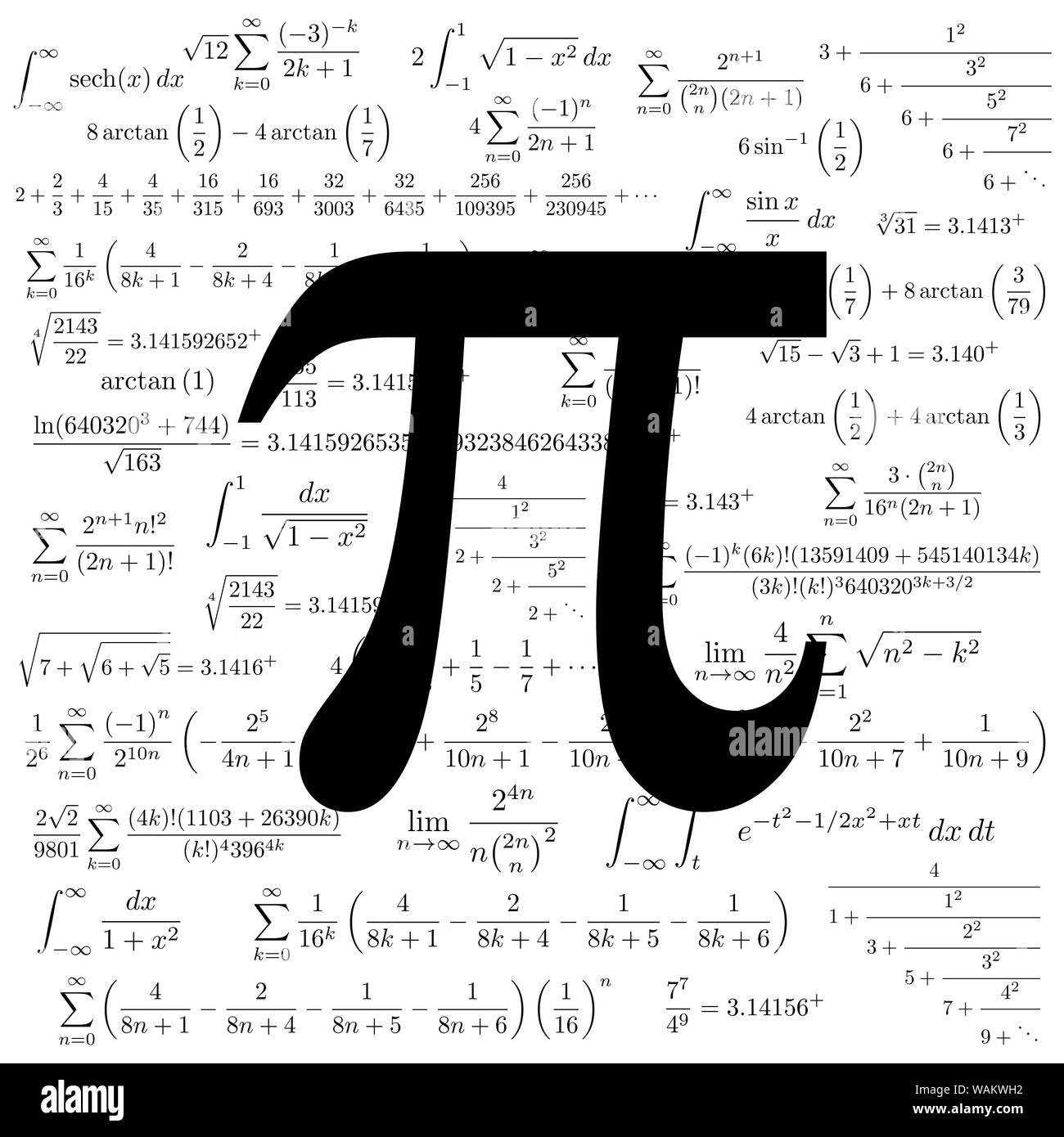 Le symbole Pi constante mathématique nombre irrationnel, lettre grecque ...