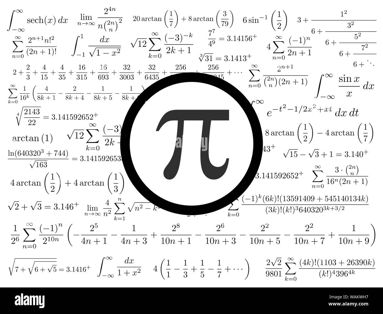 Le symbole Pi constante mathématique nombre irrationnel, lettre grecque ...