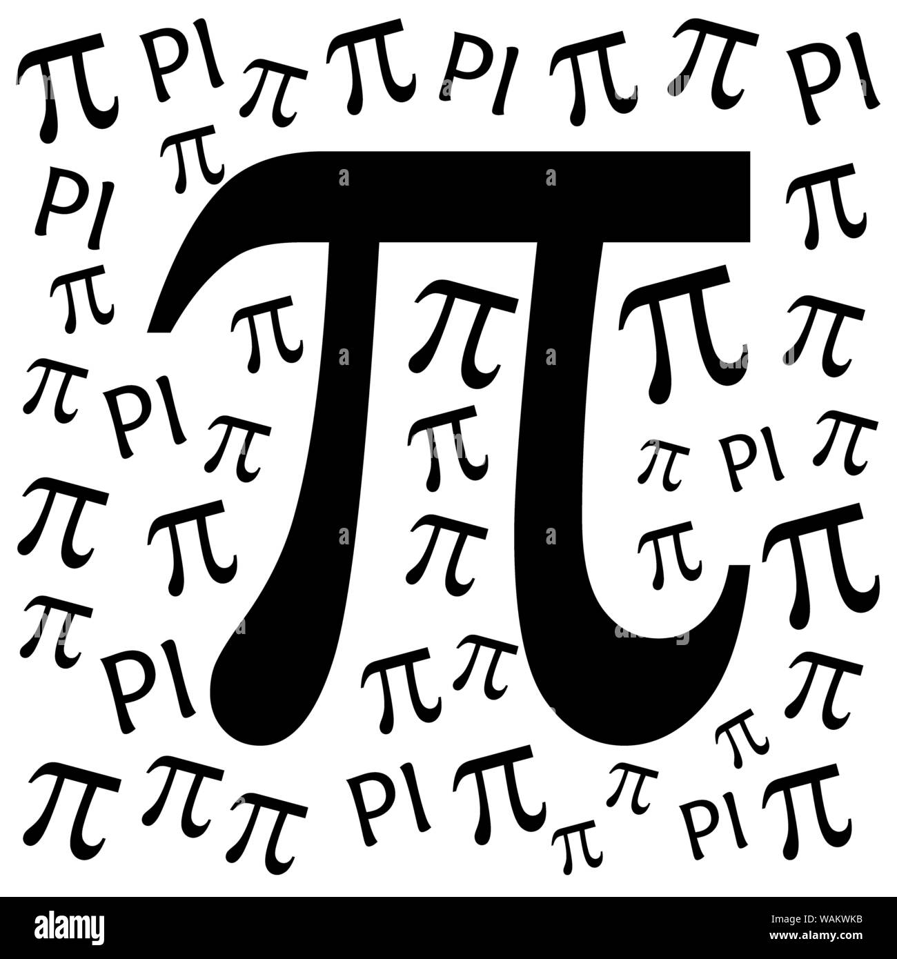 Le symbole Pi constante mathématique nombre irrationnel, lettre grecque ...