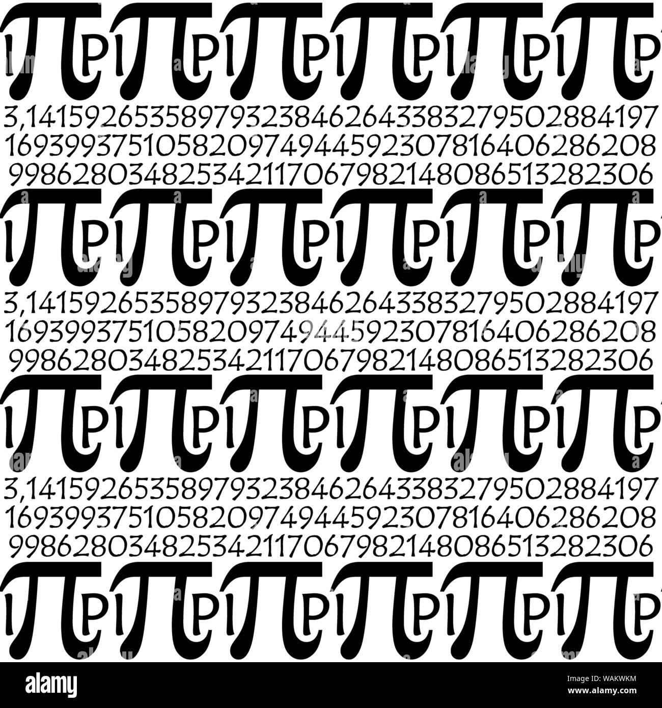 Le symbole Pi constante mathématique nombre irrationnel, lettre grecque ...