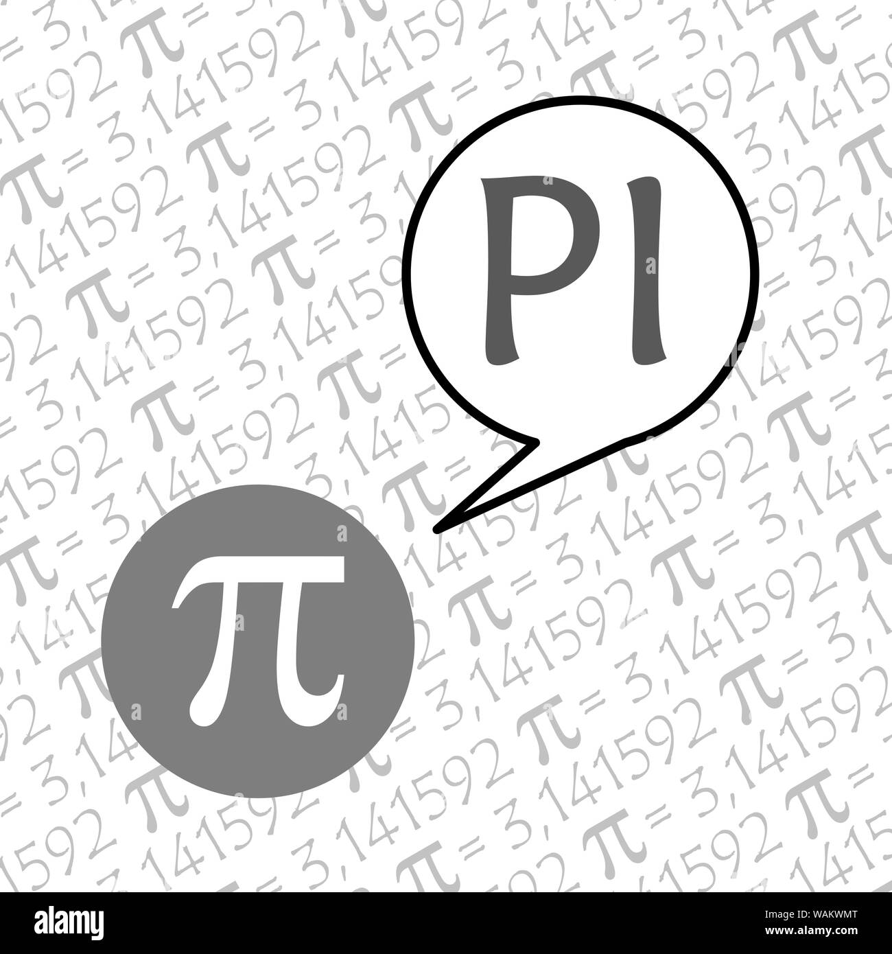 Le symbole Pi constante mathématique nombre irrationnel, lettre grecque ...