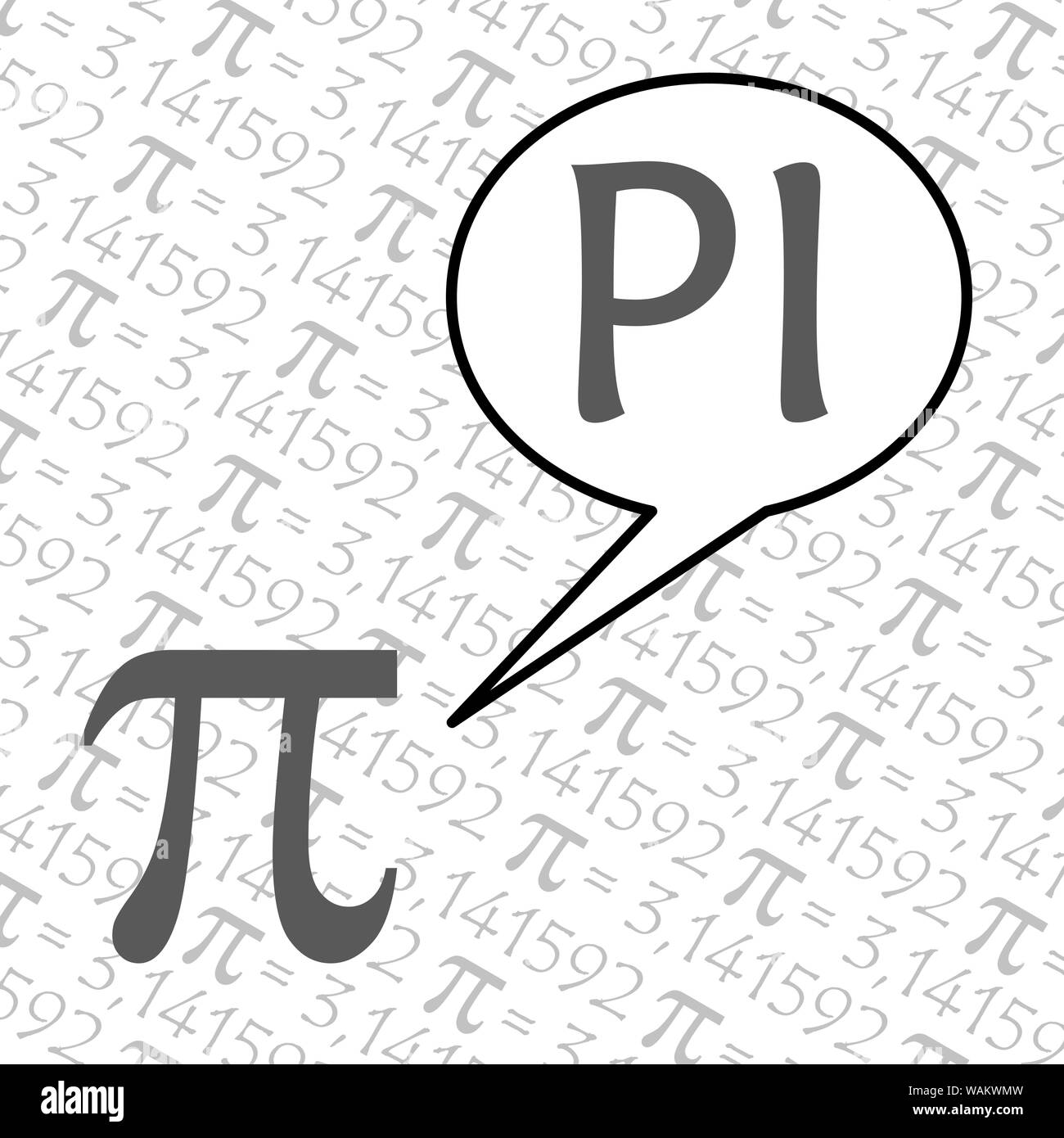 Le symbole Pi constante mathématique nombre irrationnel, lettre grecque ...