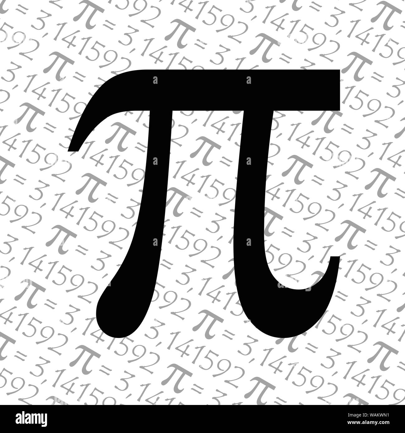 Le symbole Pi constante mathématique nombre irrationnel, lettre grecque ...