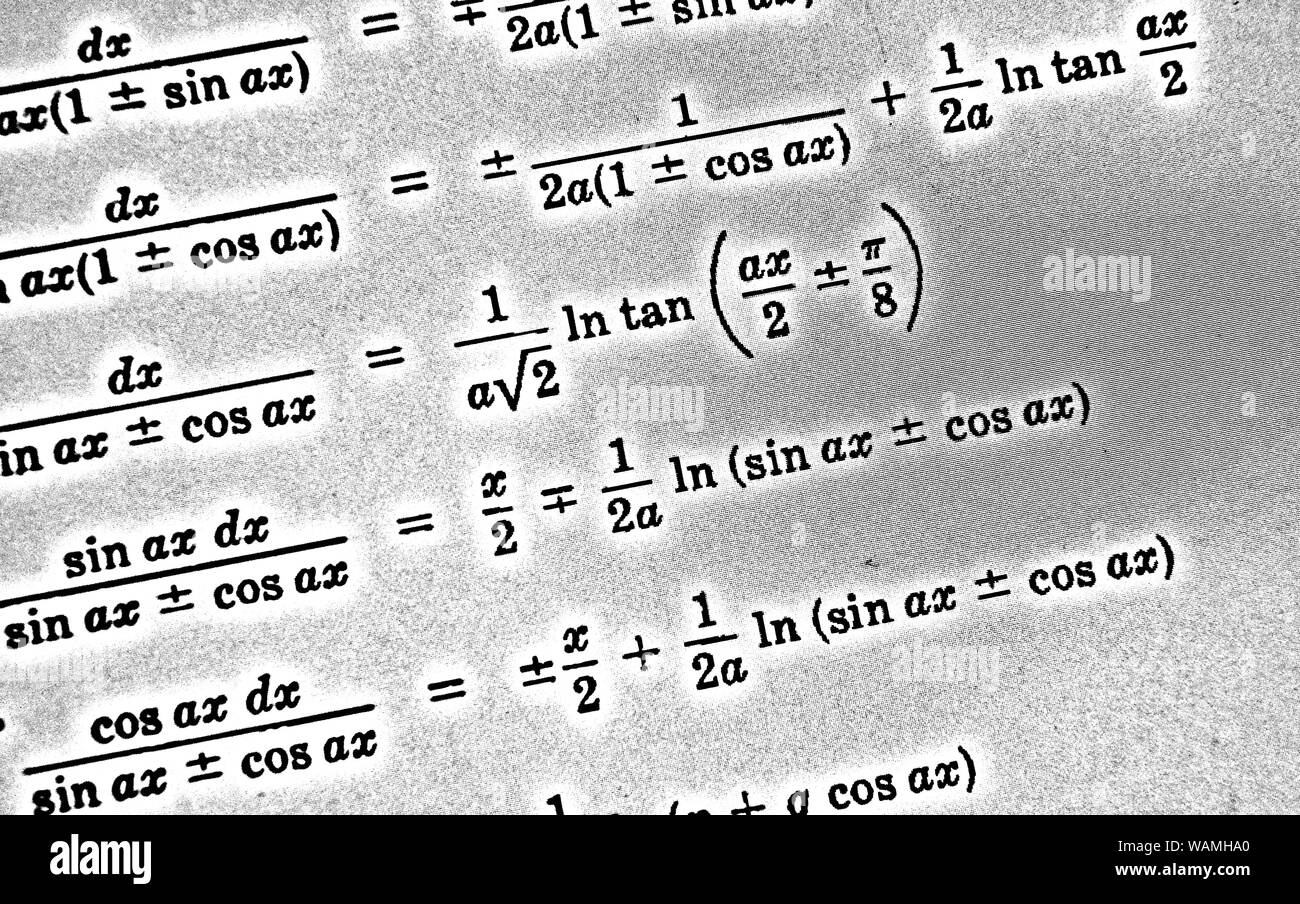Mathematical formulas Banque de photographies et d’images à haute ...