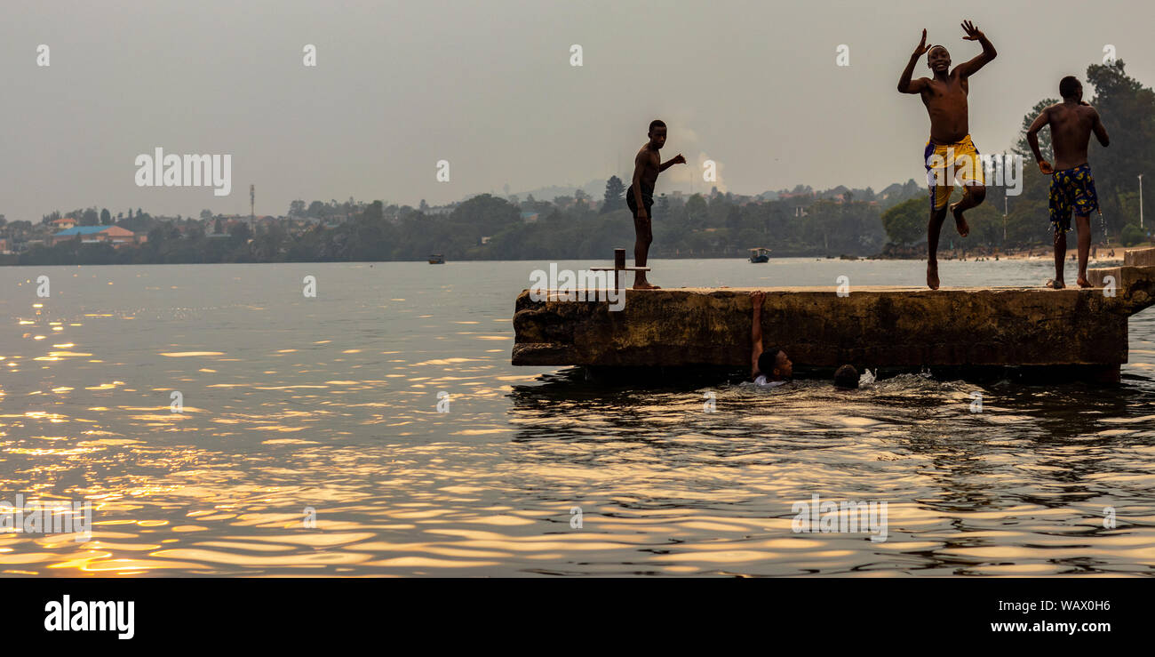 Lake Kivu Gisenyi Rwanda Banque d'image et photos - Alamy