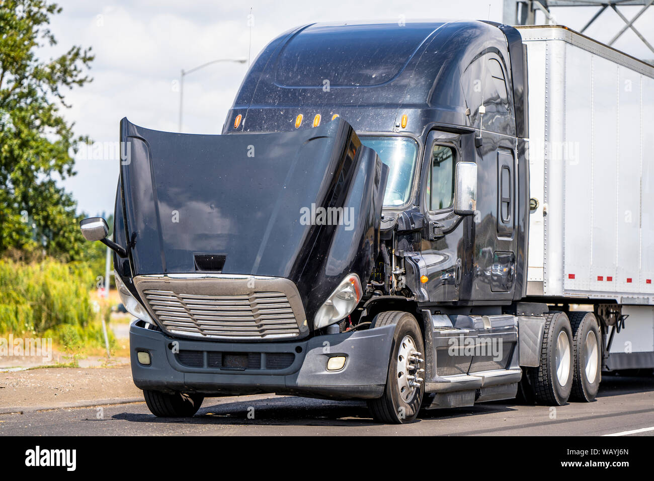 Big rig truck hood Banque de photographies et d’images à haute ...