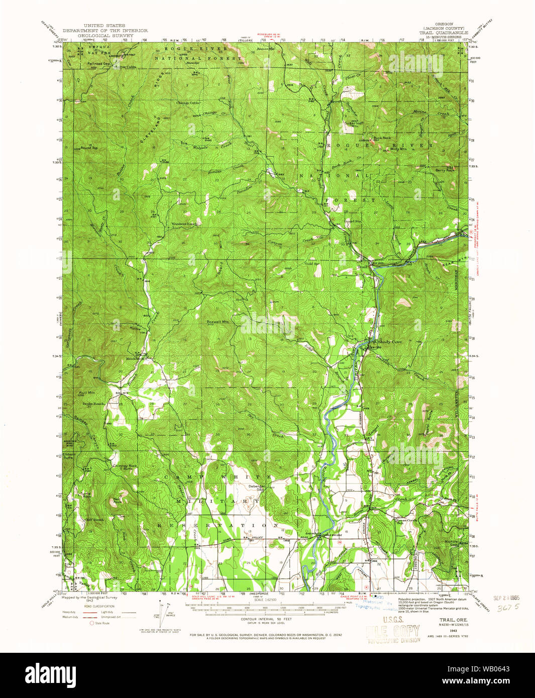 Oregon trail map Banque de photographies et d’images à haute résolution ...