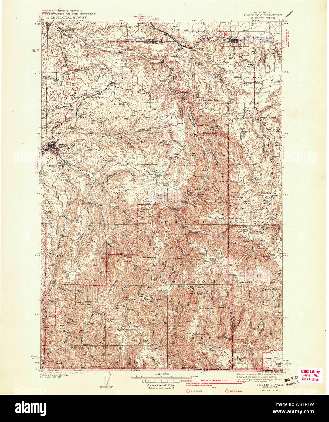Mappa di pomeroy Banque de photographies et d’images à haute résolution ...