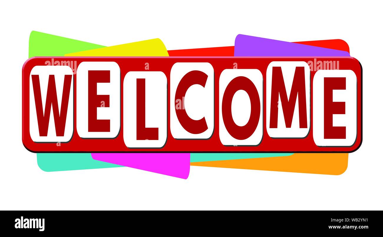 Welcome banner Banque d'images vectorielles - Alamy