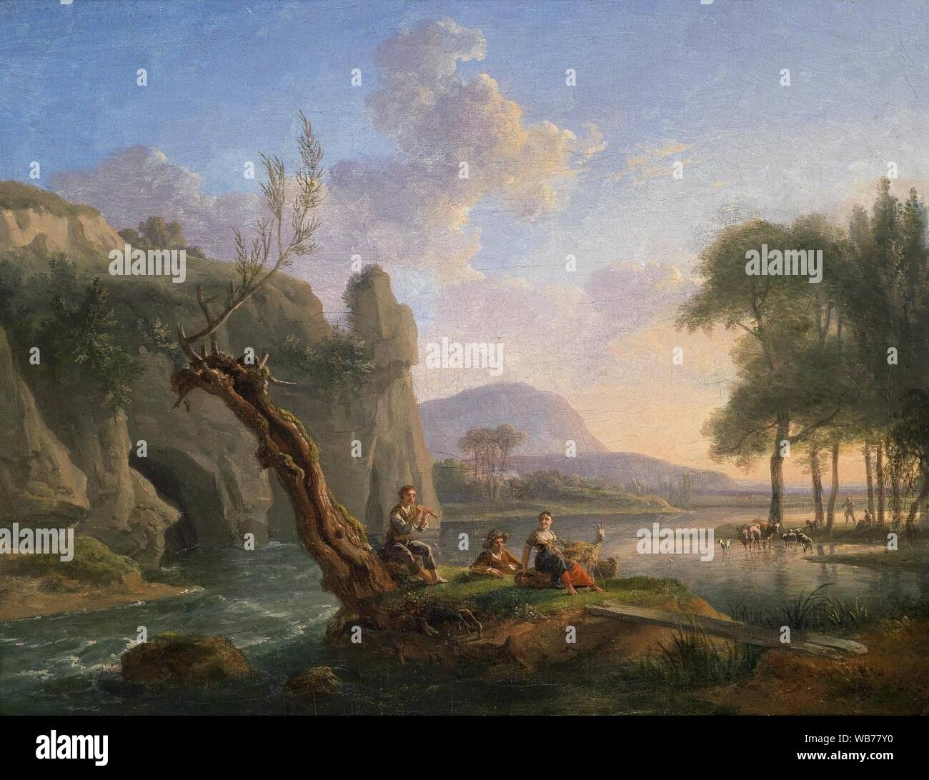 Jean François Duval - Idylle pastorale sur le fleuve (1829 Photo Stock ...