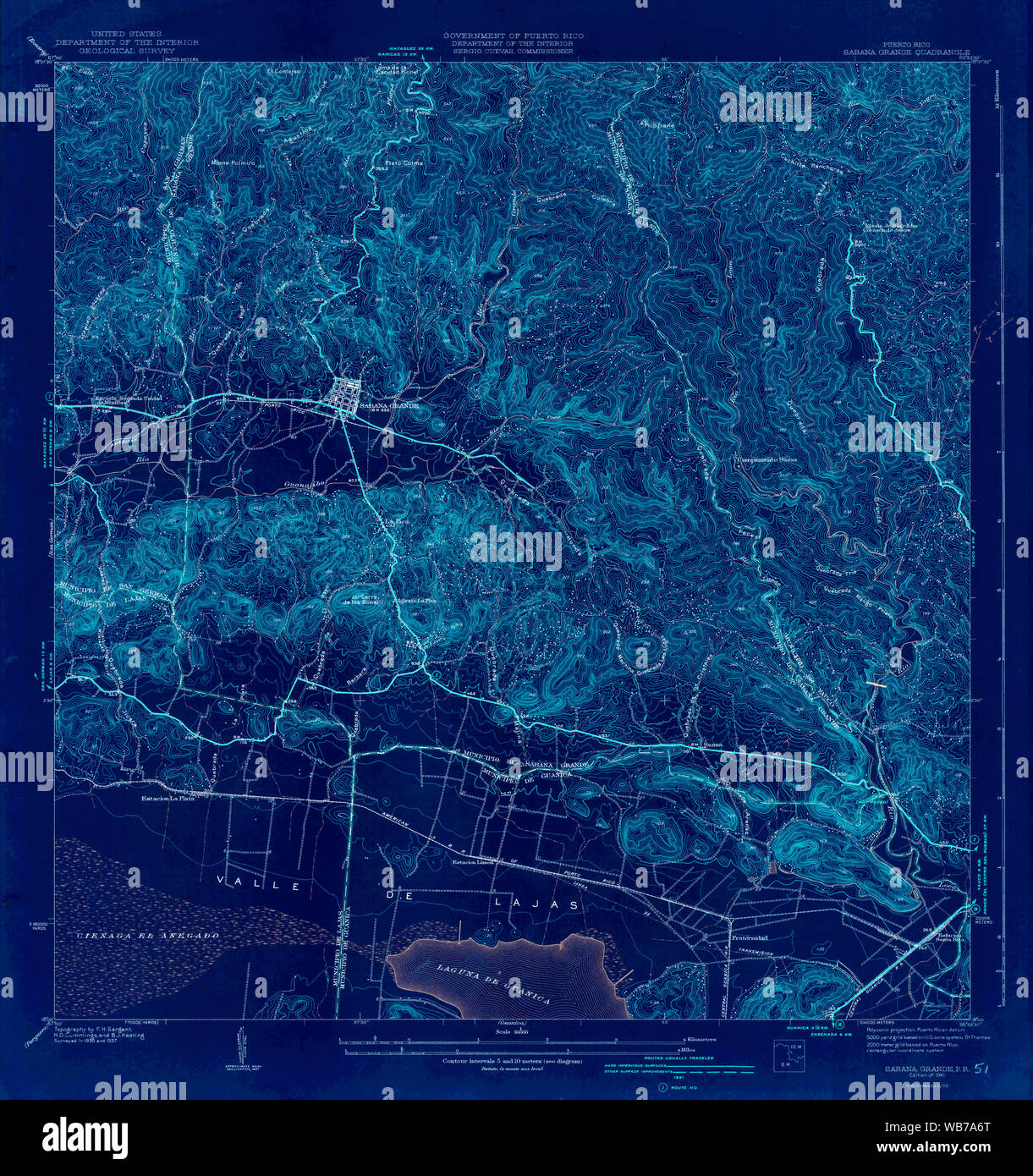 Mapa de la costa o mapa de la sabana Banque de photographies et d ...