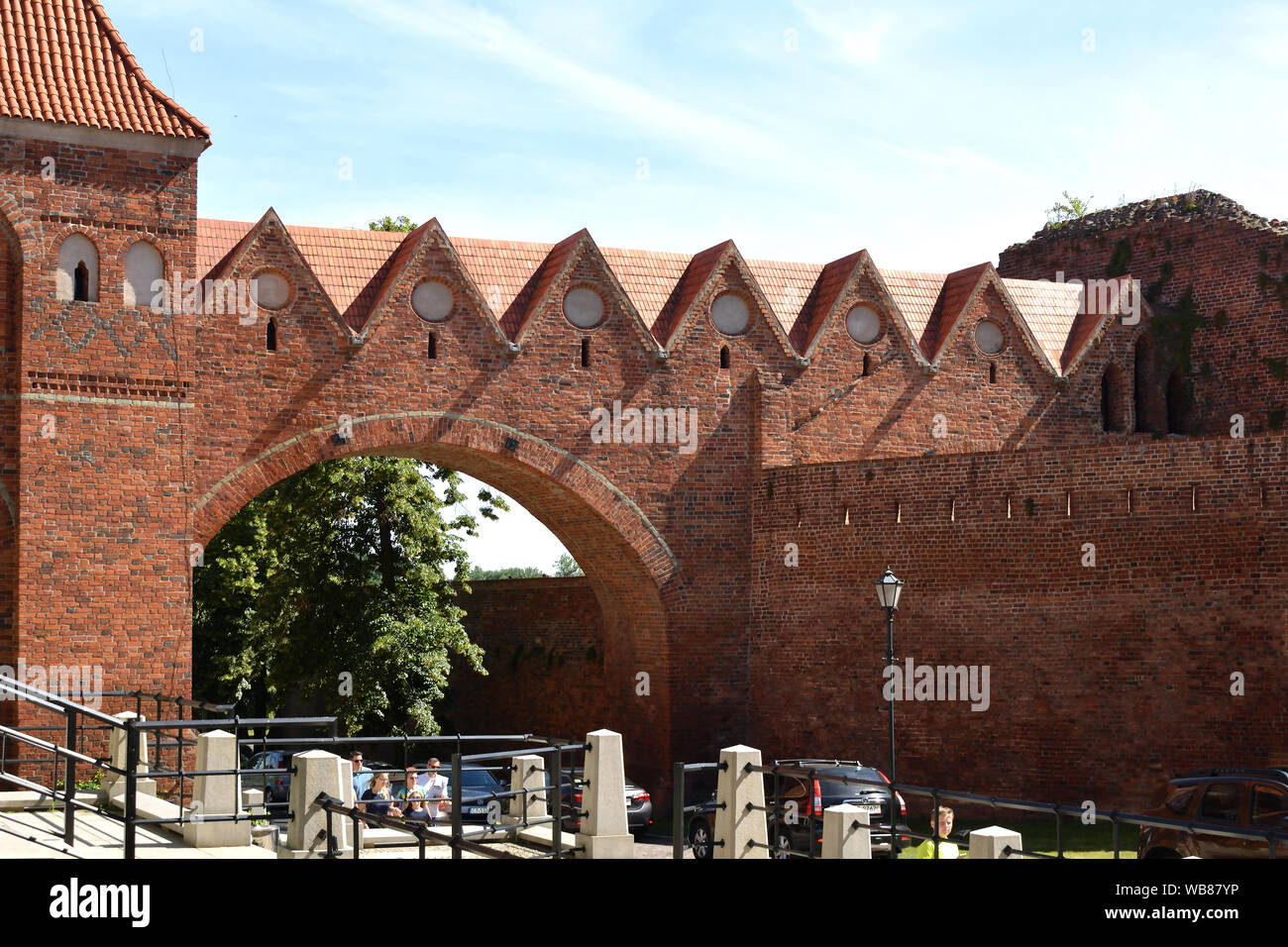 Vieux Mur de la ville de Torun du 13ème siècle - la Pologne Photo Stock ...