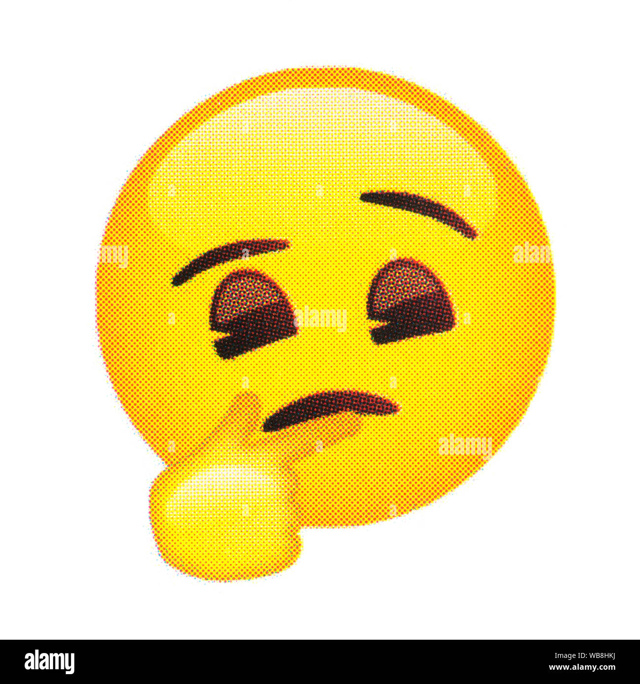 Thinking emoticon Banque d'images détourées - Alamy