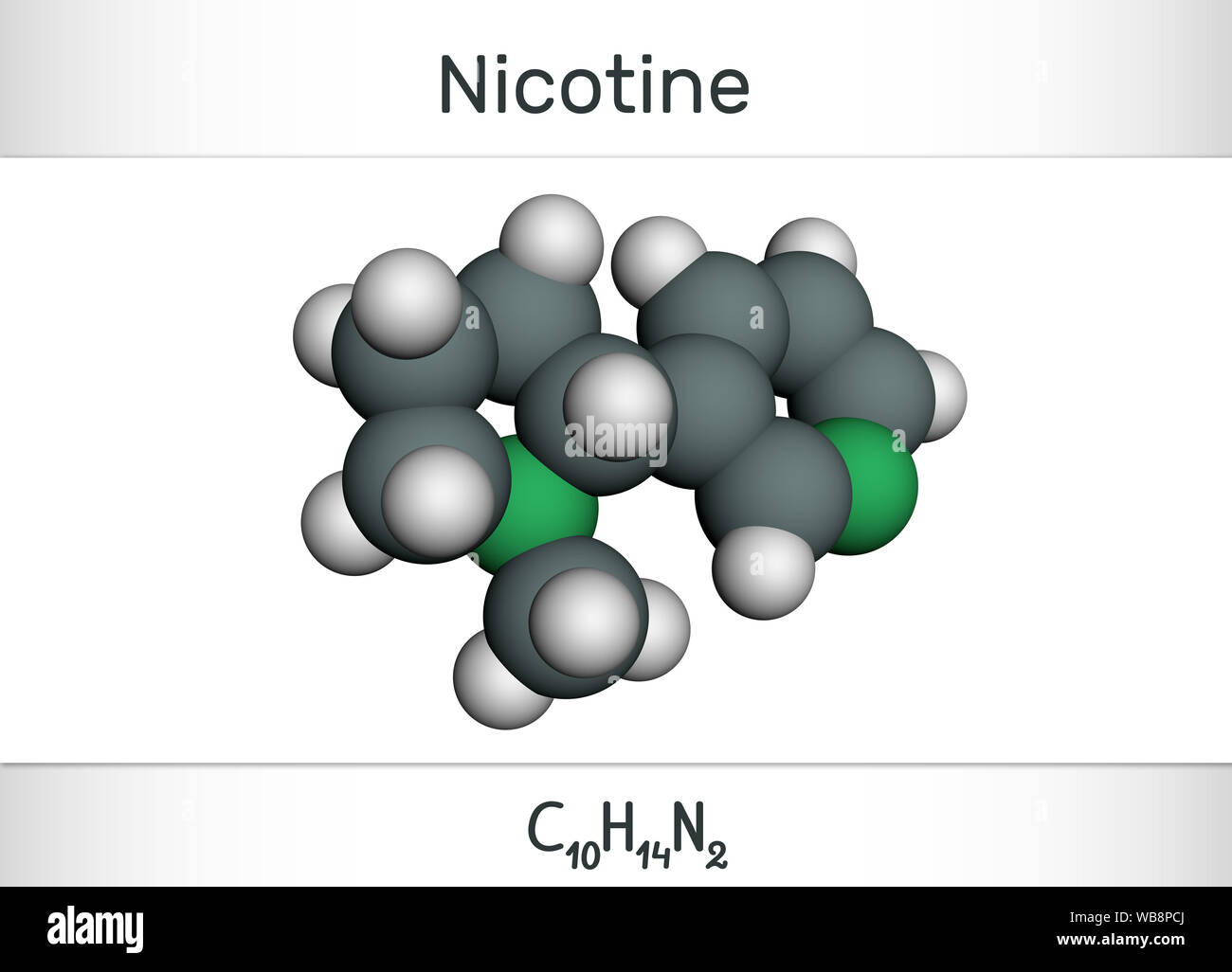 Nicotine 3d molecular model Banque de photographies et d’images à haute ...
