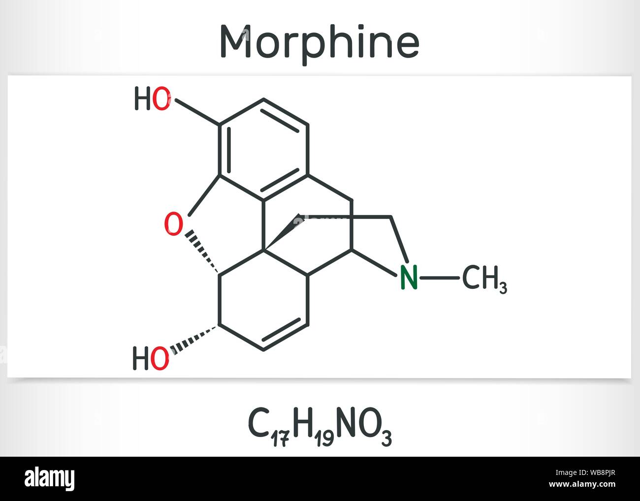 Chemistry chemical formula morphine Banque de photographies et d’images ...