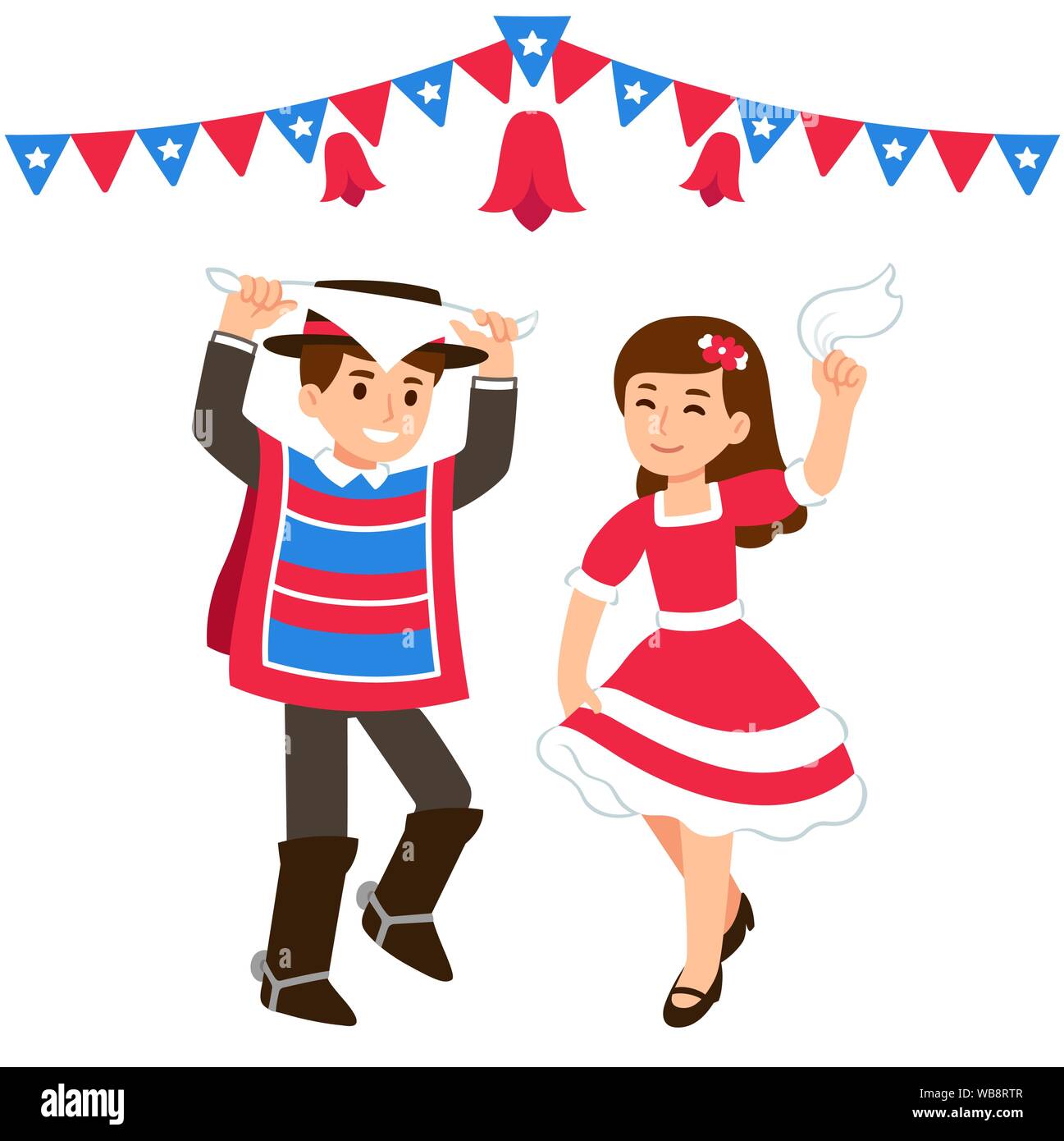 Couple dansant la cueca Banque d'images détourées - Alamy