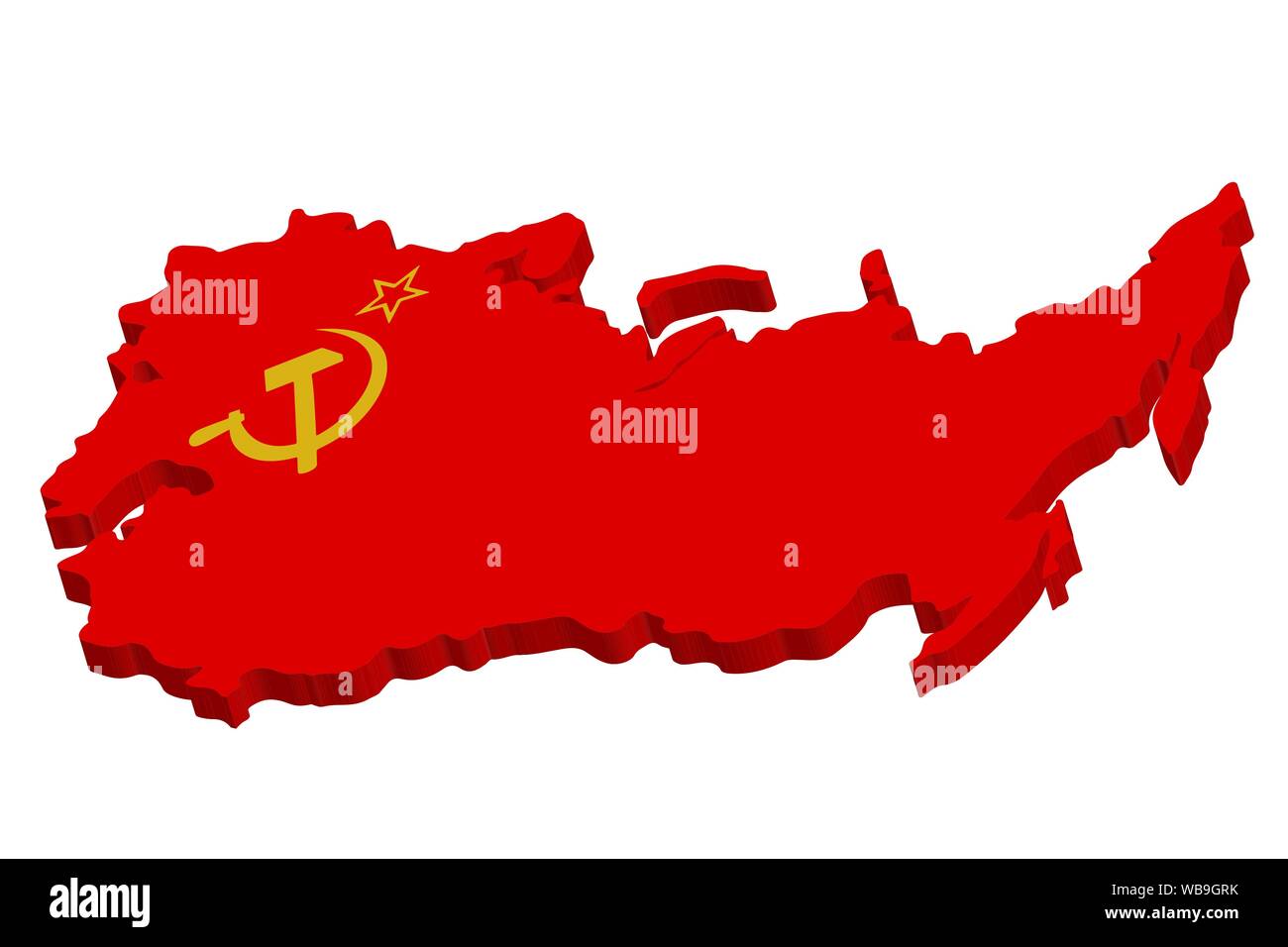 Ancienne carte de l'union soviétique Banque d'images vectorielles - Alamy