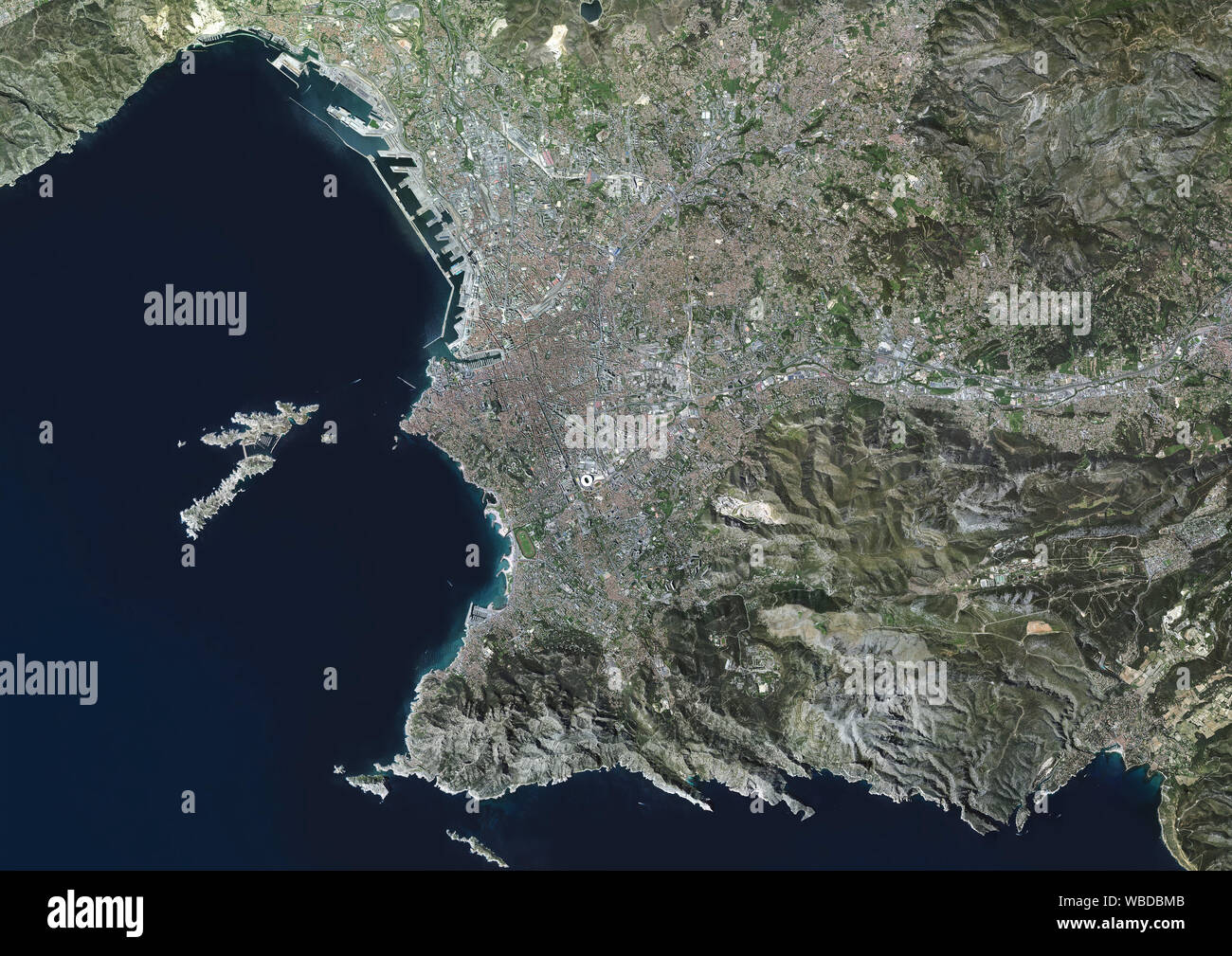 Image satellite couleur marseille france image Banque de photographies ...