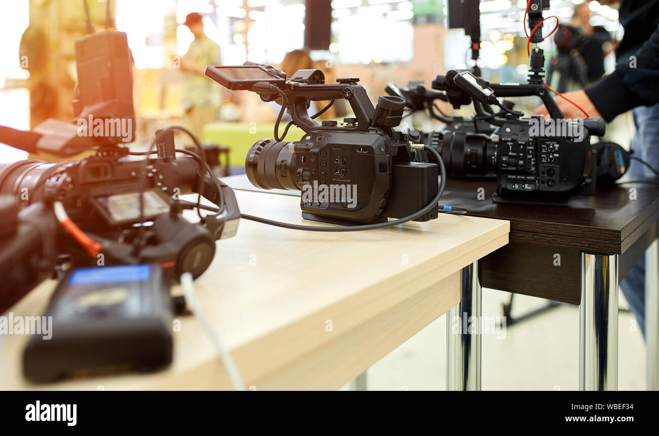 Dans les coulisses du tournage de films et de matériel vidéo, la mise ...