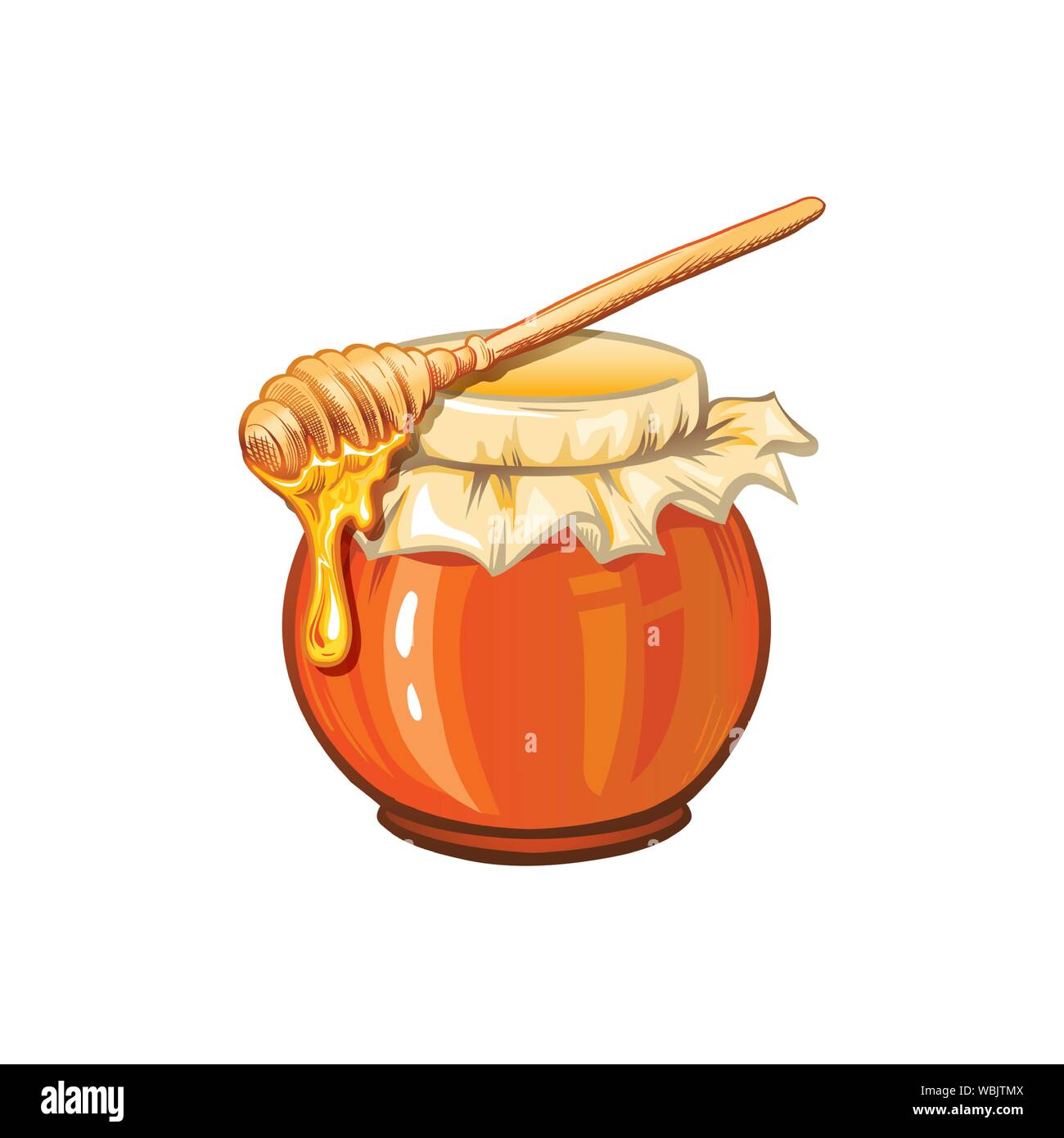 Cartoon honey pot Banque d'images vectorielles - Alamy