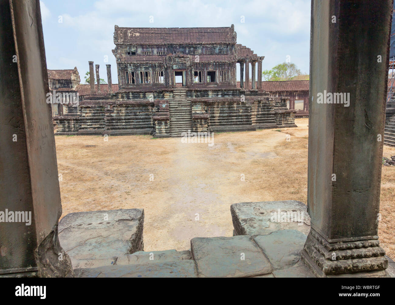 L'ancien temple Angkor Wat, Siem Reap, temple Khmer au Cambodge, l'Asie ...