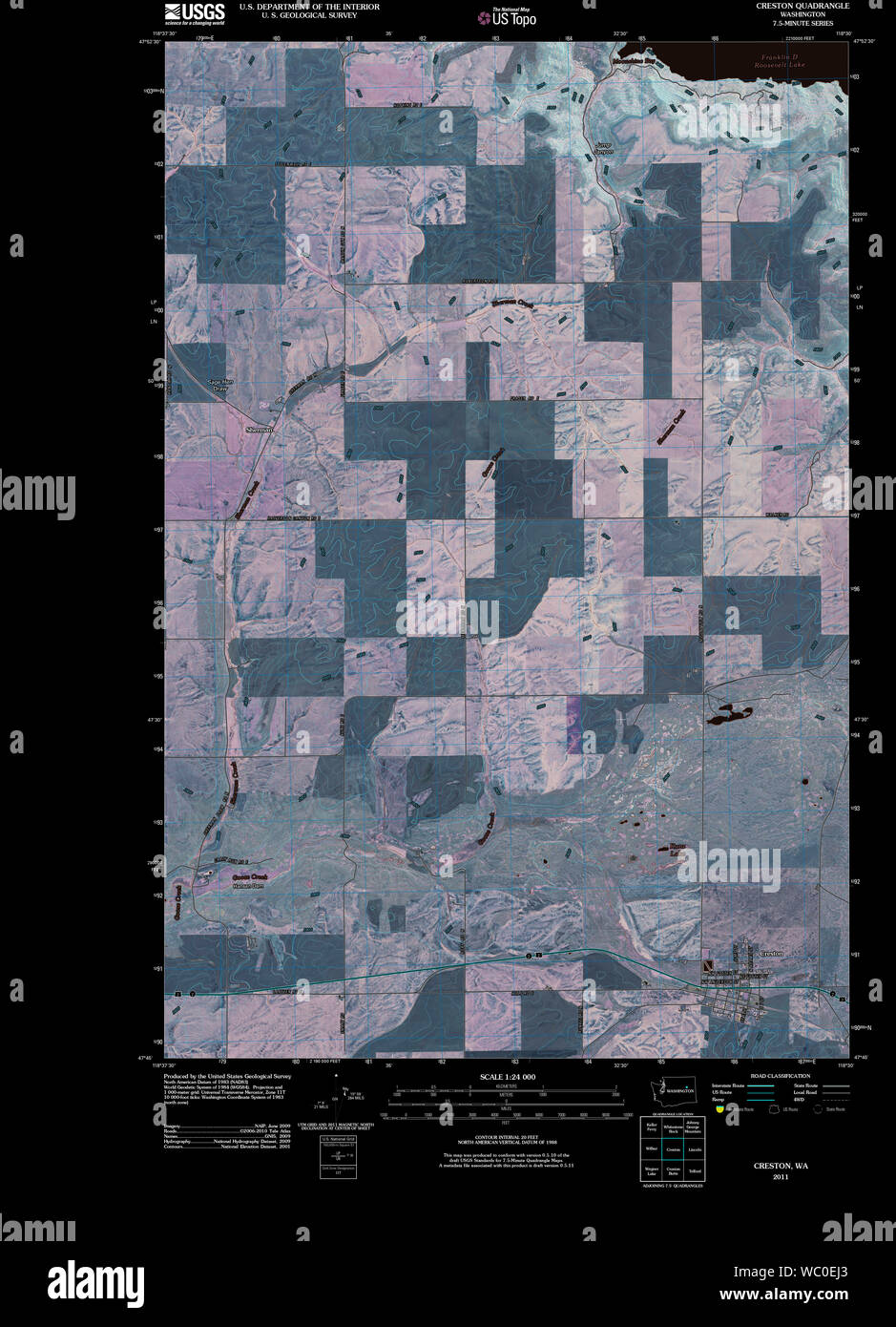 Carte de creston washington Banque de photographies et d’images à haute résolution - Alamy