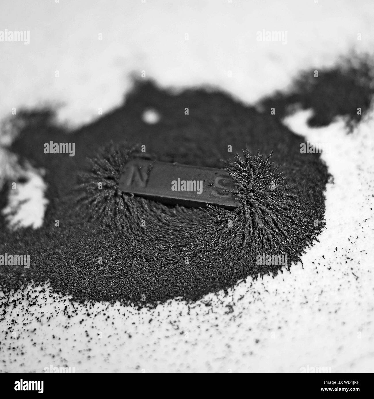 Magnetic field iron filings Banque de photographies et d’images à haute ...