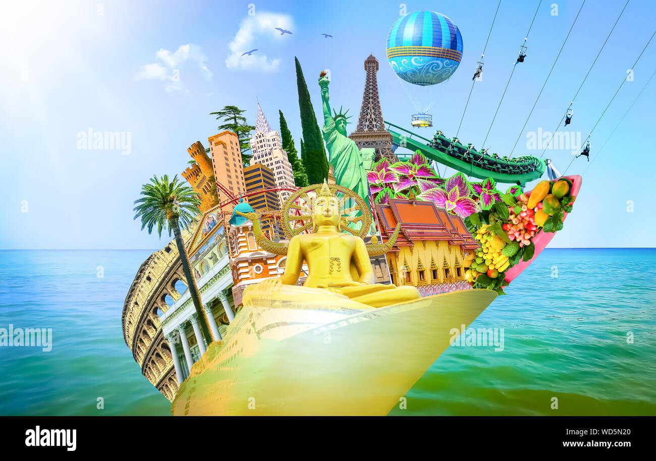 Collage de voyage Banque de photographies et d’images à haute ...