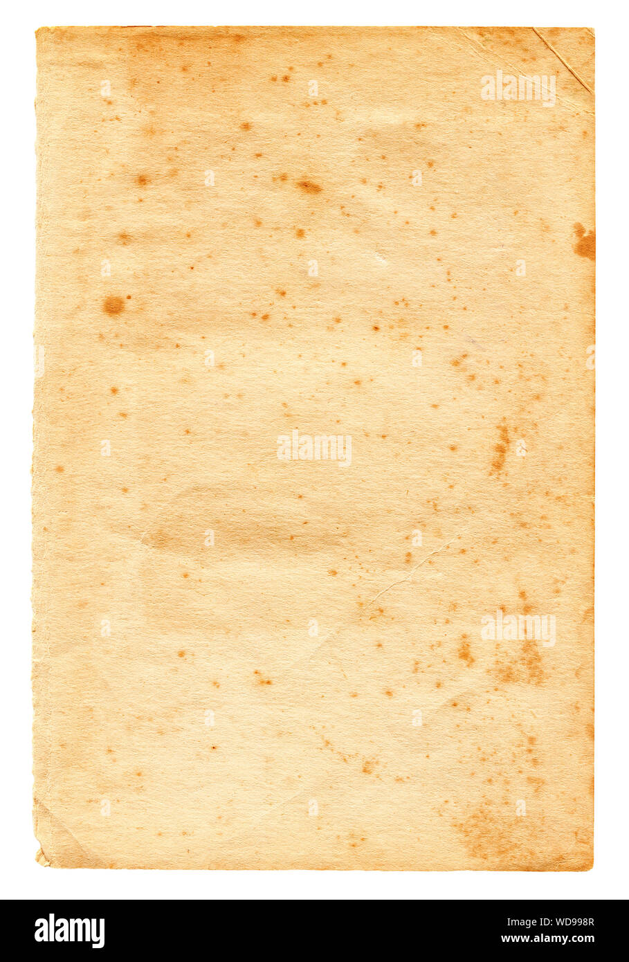 Vieux papier isolé sur fond blanc Banque de photographies et d’images à ...