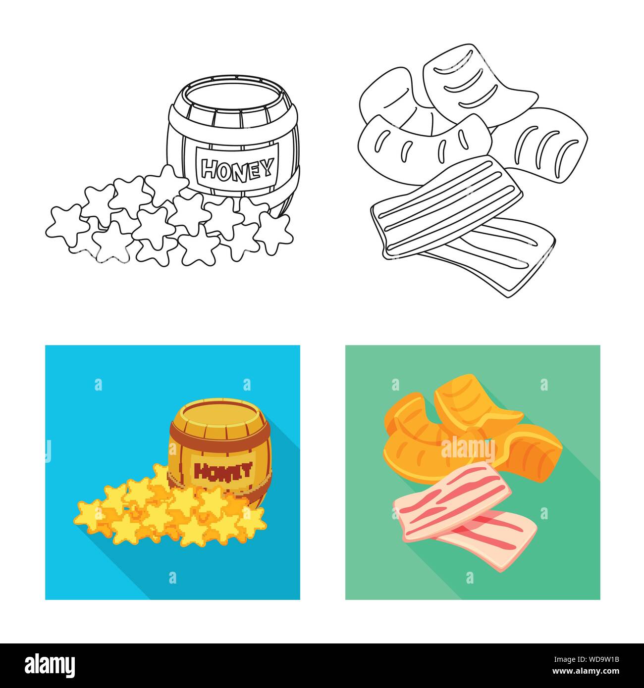 Conception vectorielle du goût et seasonin icône. Collection de goût et ...