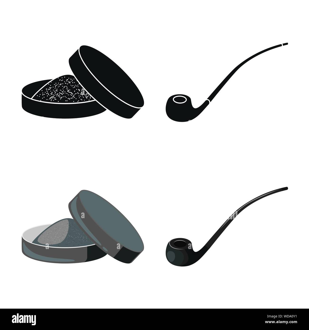 Objet isolé de refuser et symbole d'arrêt. Ensemble de refuser et de l ...